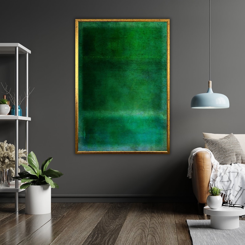 Framed Mark Rothko Green Canvas Print, Ready to Hang, Modern Wall Art ...