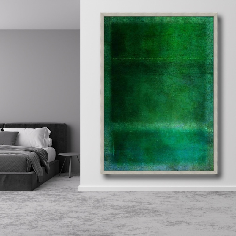 Framed Mark Rothko Green Canvas Print, Ready to Hang, Modern Wall Art ...