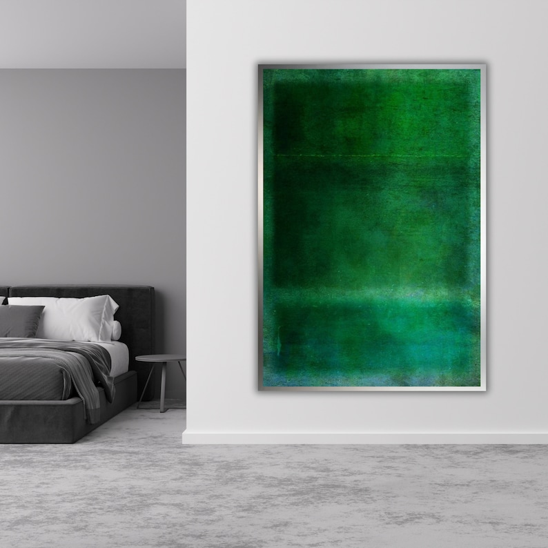 Framed Mark Rothko Green Canvas Print, Ready to Hang, Modern Wall Art ...