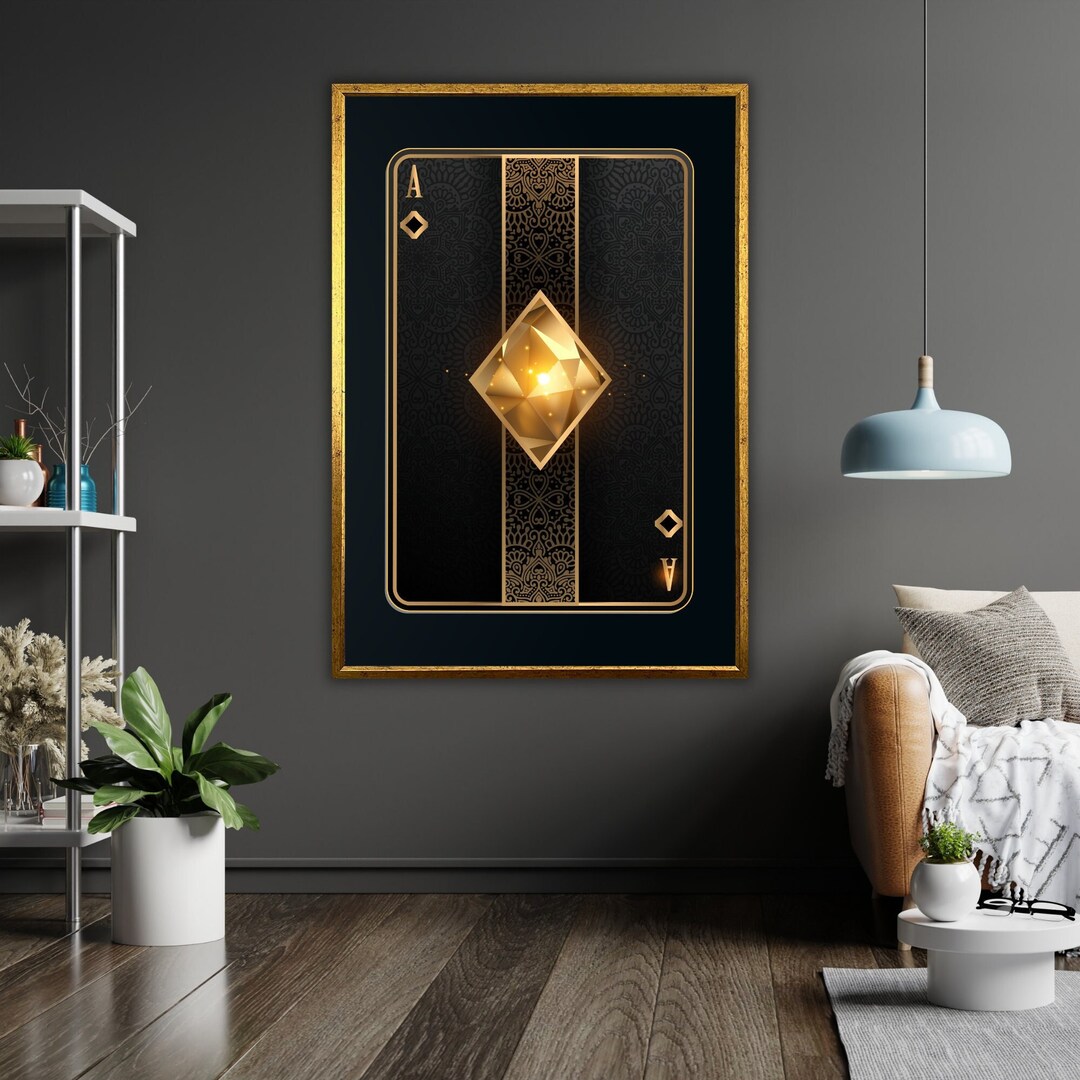 Diamond Art Playing Card Canvas, DIY Card Design, Wall Decor, Art Craft ...