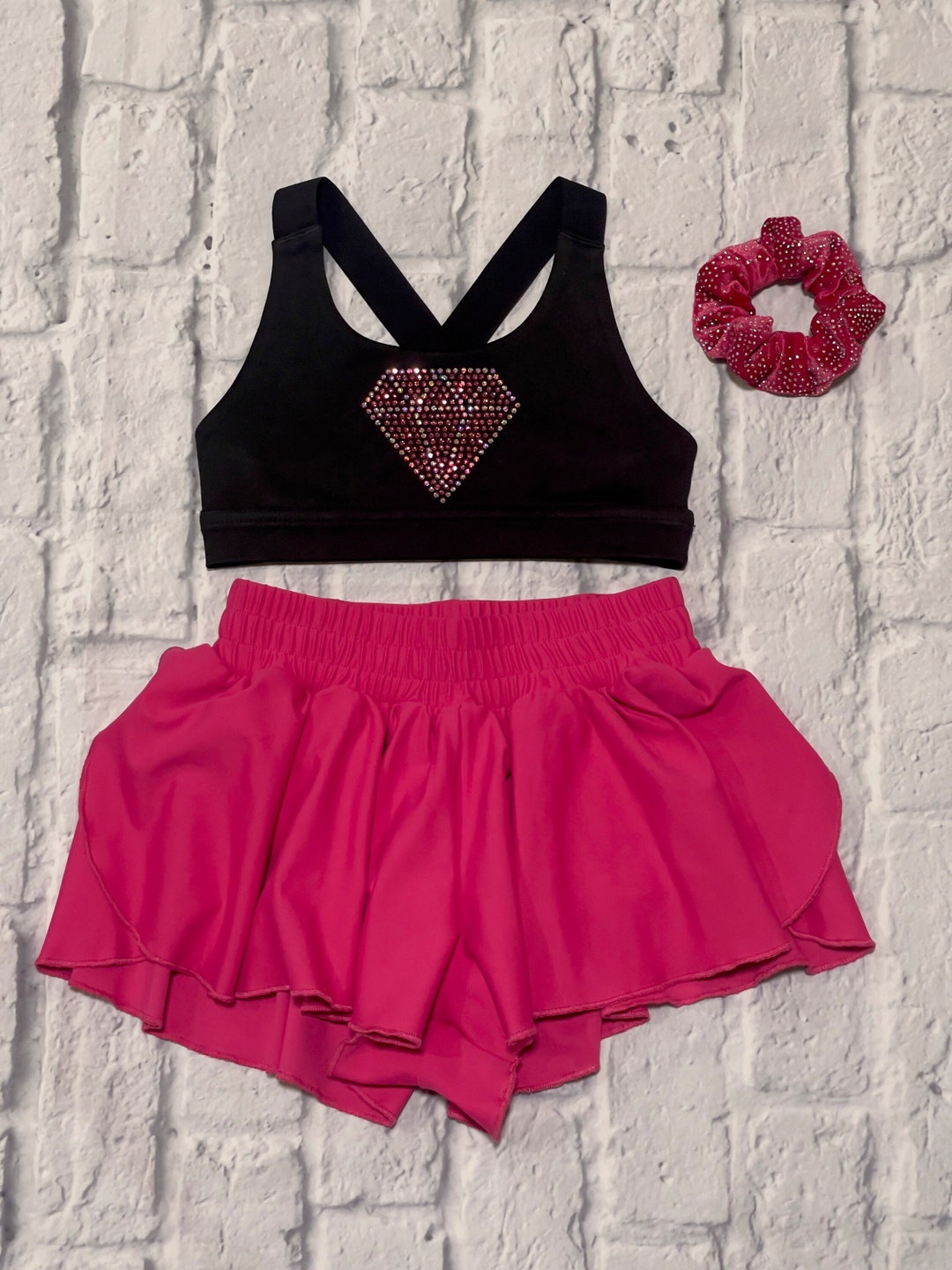 Diamond Rhinestone Sports Bra for Cheer and Dance - Etsy