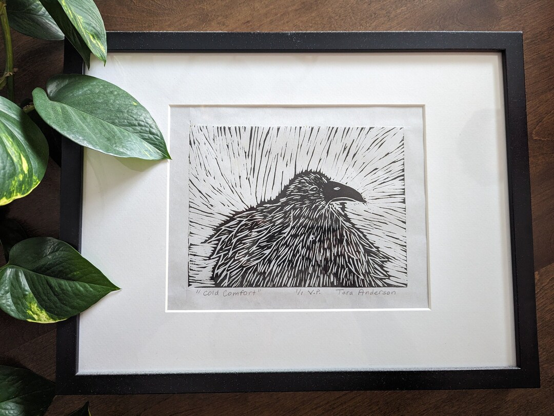 Lino Print on Paper, Linocut Original, Limited Edition, Hand Printed ...