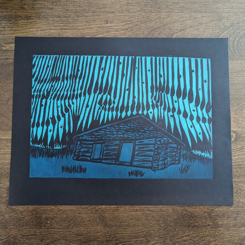 Lino Print on Paper, Linocut Original, Limited Edition, Hand Printed ...