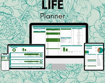Life Planner Digital Template Google Sheets, Digital Life Planner, Easy ...