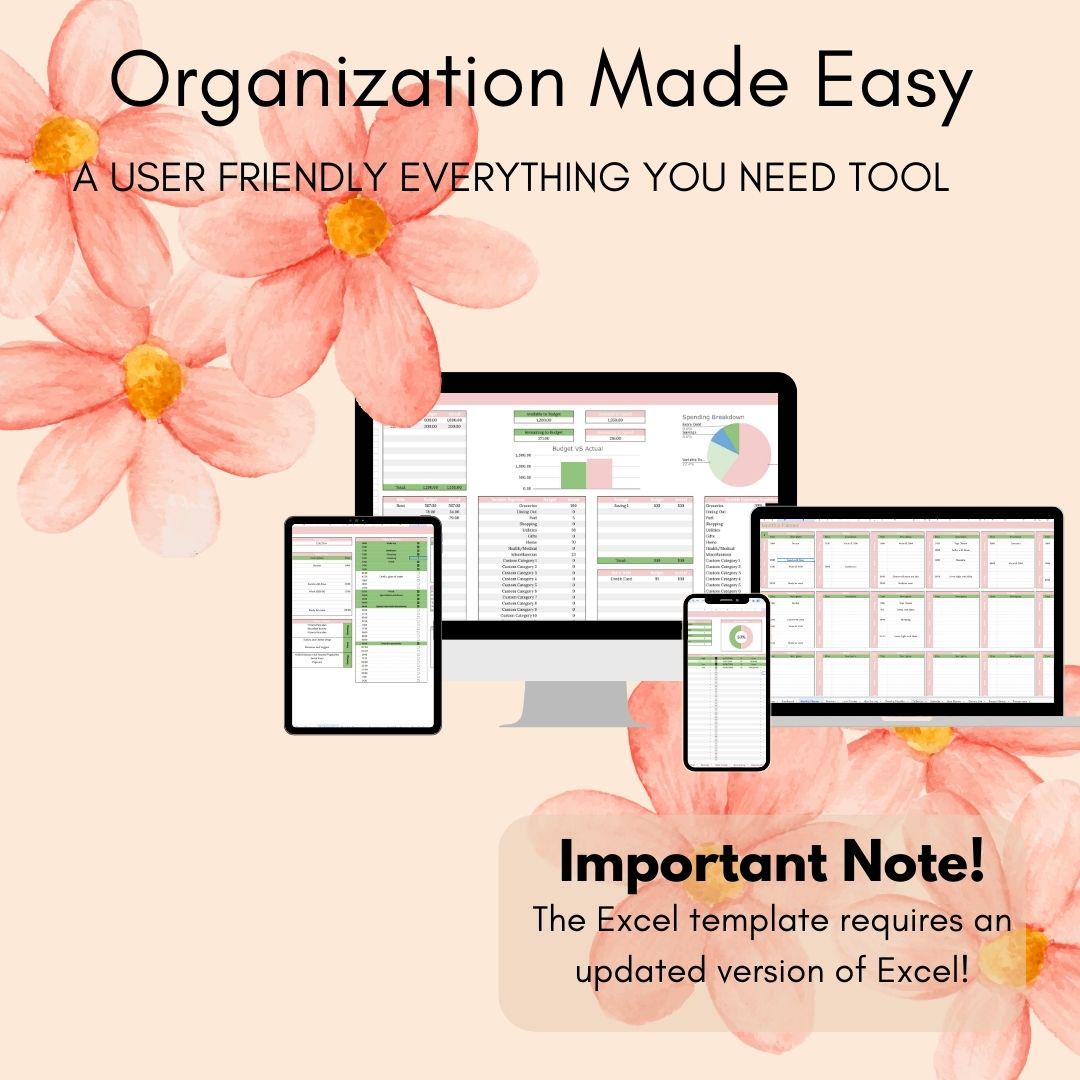 Life Planner Digital Template Google Sheets, Digital Life Planner, Easy ...