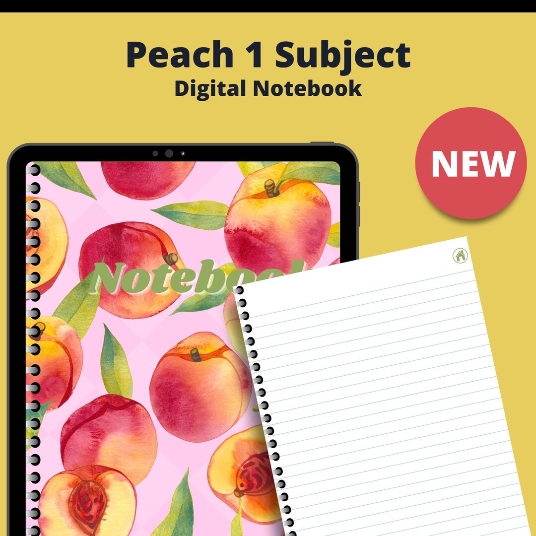 Peach Digital Notebook | Ruled Pages Student Planner (PDF) - Etsy