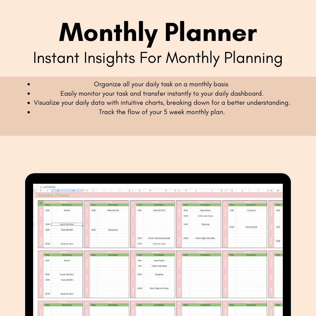 Life Planner Digital Template Google Sheets, Digital Life Planner, Easy ...