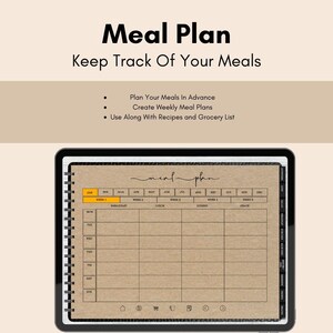 Digital Recipe Book and Meal Planner | iPad Goodnotes Meal Planner ...