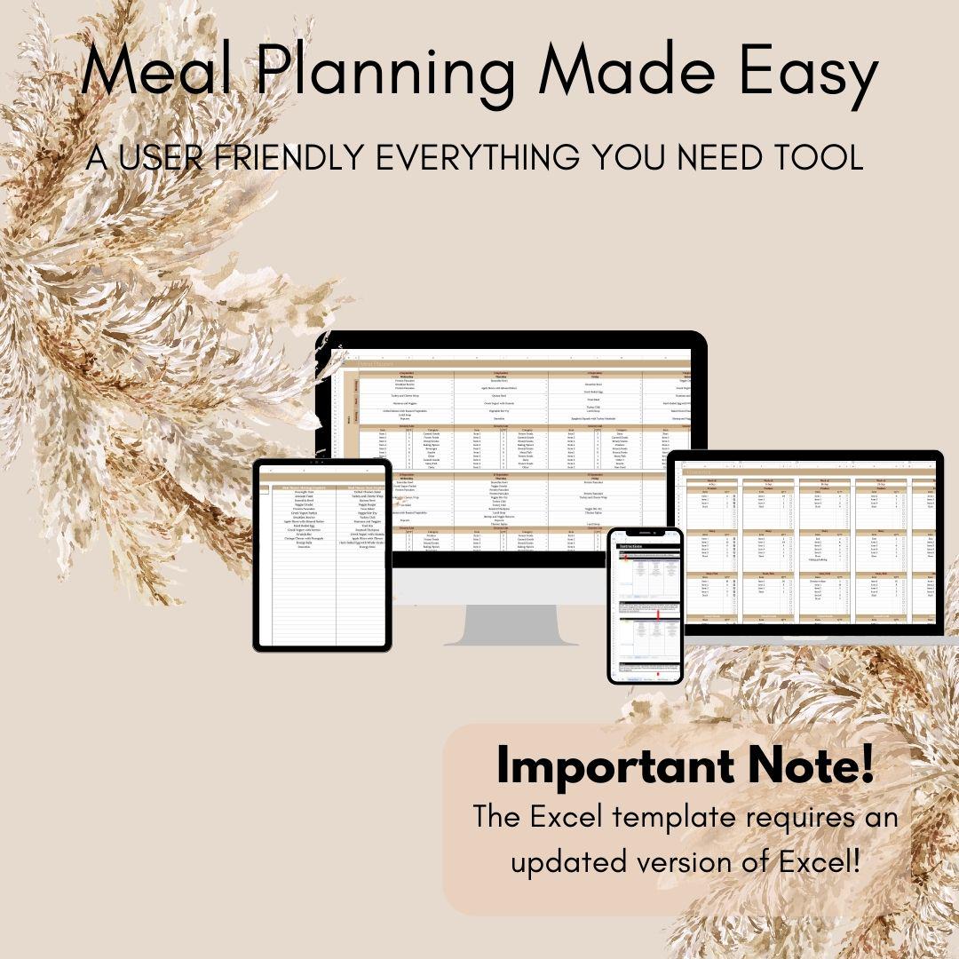 5-week Meal Planner Printable | Printable Weekly Meal Planning Sheet ...