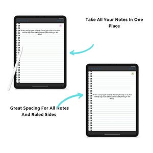 1 Subject Digital Notebook | Student Notebook | 100+ Pages | Ruled ...