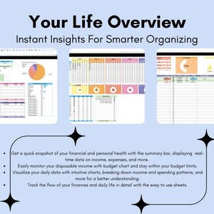 Life Planner Digital Template Google Sheets, Digital Life Planner ...