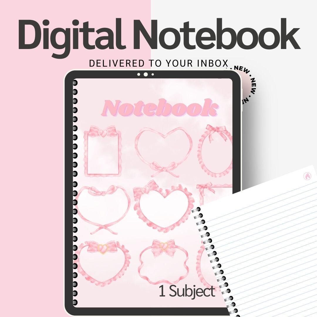 1 Subject Digital Notebook | Student Notebook | 100+ Pages | Ruled ...