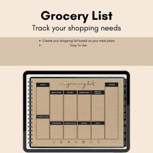 Digital Recipe Book and Meal Planner | iPad Goodnotes Meal Planner ...