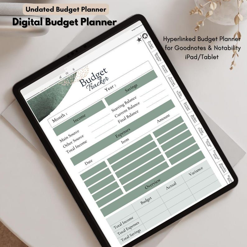 Digital Budget Planner for iPad and Notability Take Control of Your ...