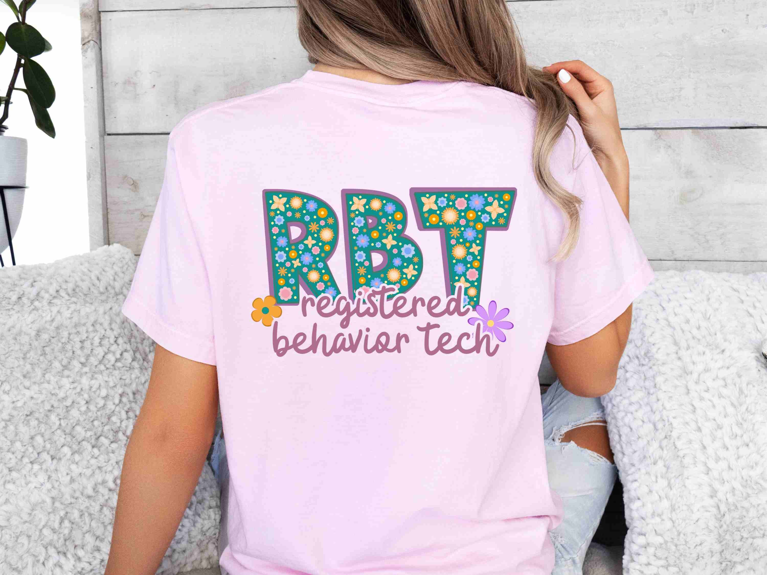 RBT Png, Spring Themed Registered Behavior Technician Png, Instant ...