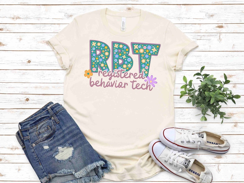 RBT Png, Spring Themed Registered Behavior Technician Png, Instant ...