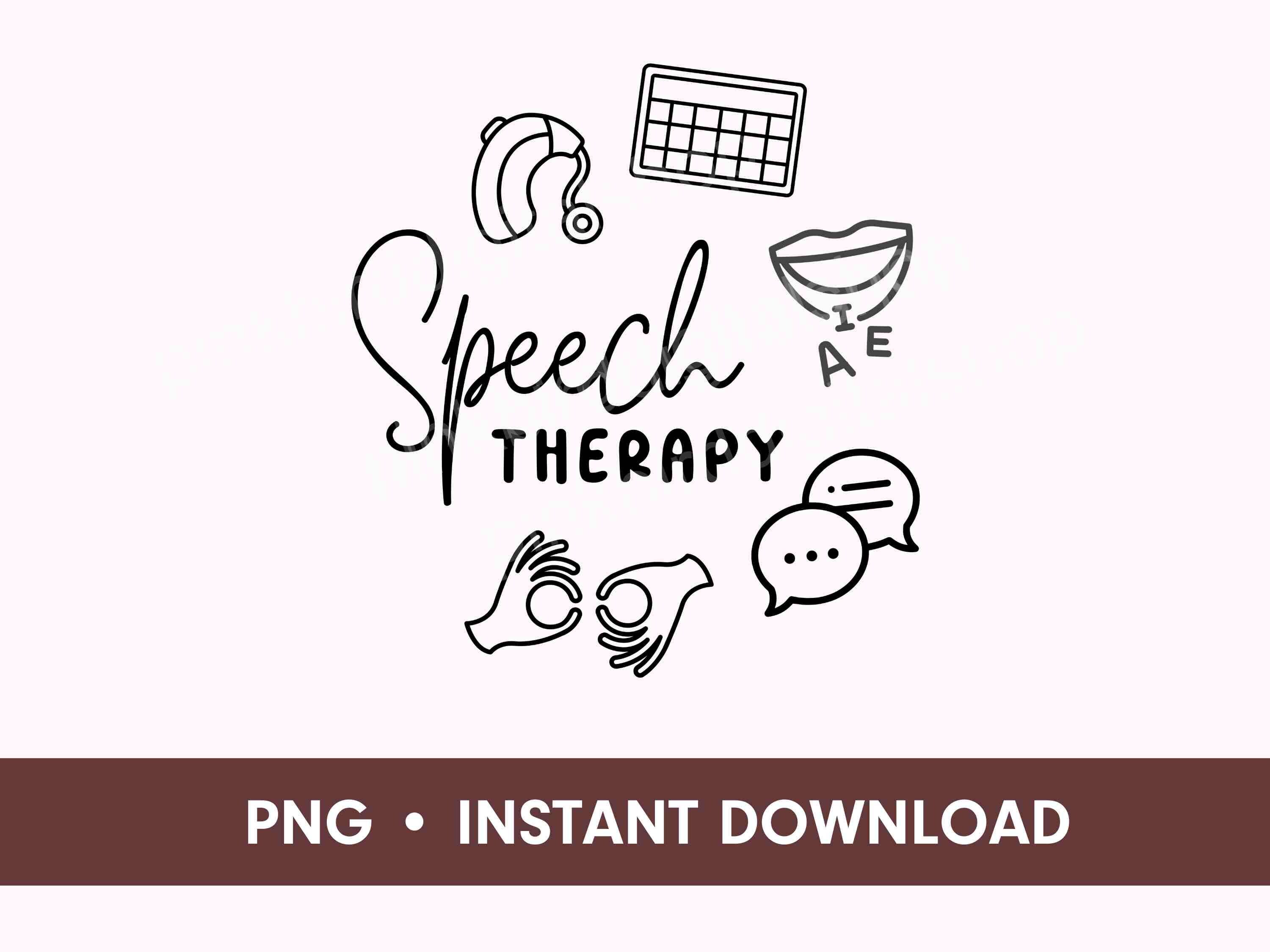 SLP Png, Speech Language Therapy Png, Instant Digital Download ...
