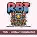 RBT Png, Retro Flowers Registered Behavior Technician Png, Distressed ...