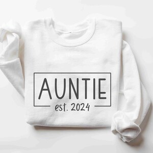 Auntie Est 2024 PNG, Favorite Aunt PNG, Pregnancy Announcement to Aunt ...