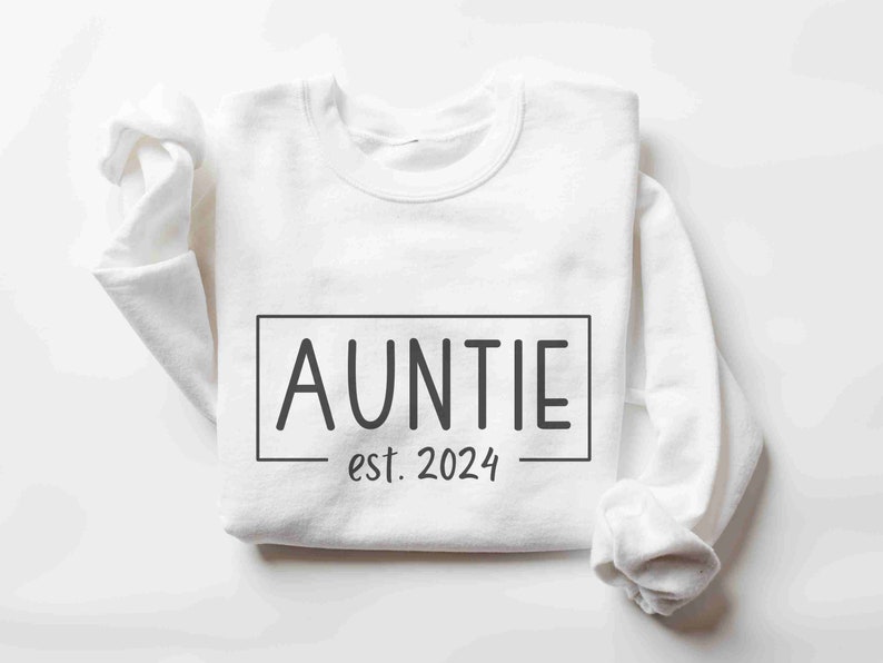 Auntie Est 2024 PNG, Favorite Aunt PNG, Pregnancy Announcement to Aunt ...