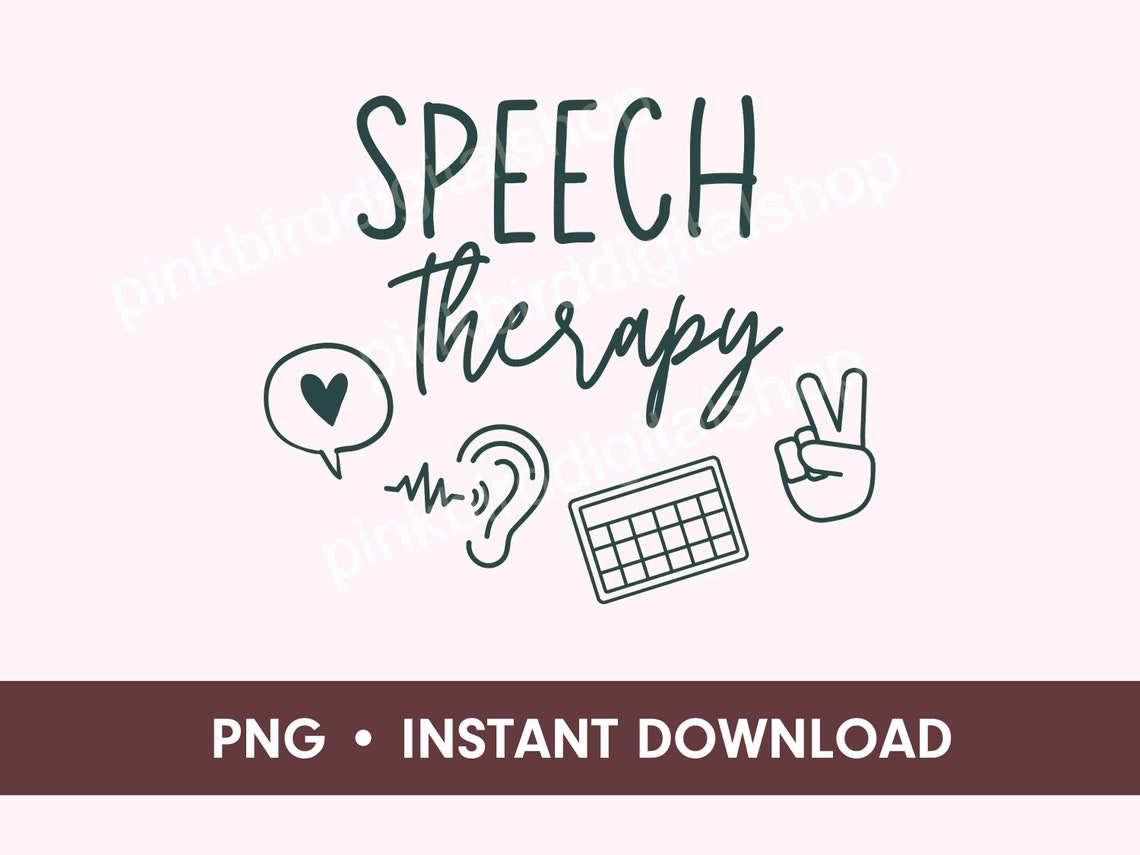 SLP Png, Speech Language Therapy Png, Instant Digital Download ...