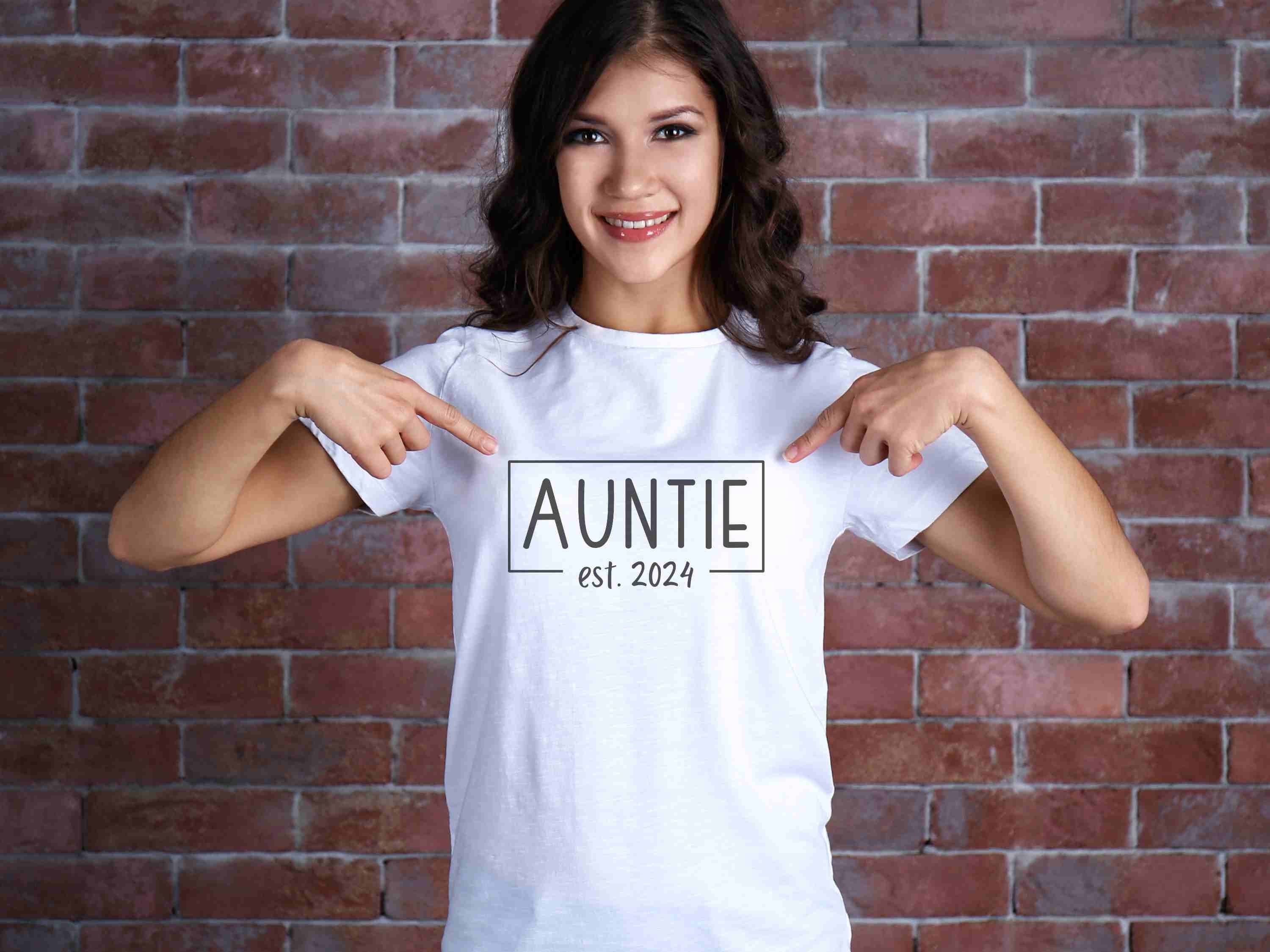 Auntie Est 2024 PNG, Favorite Aunt PNG, Pregnancy Announcement to Aunt ...