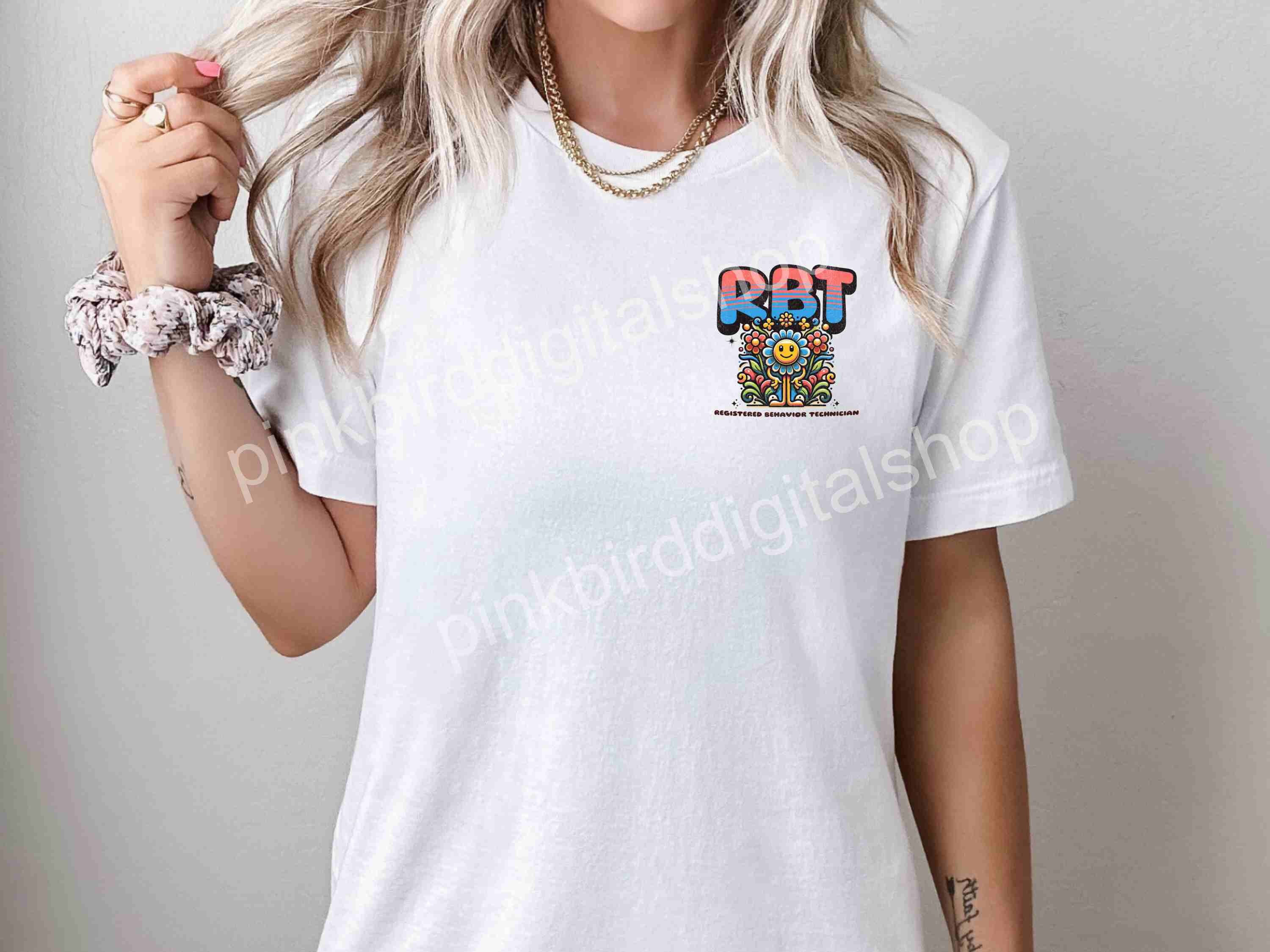 RBT Png, Retro Flowers Registered Behavior Technician Png, Distressed ...