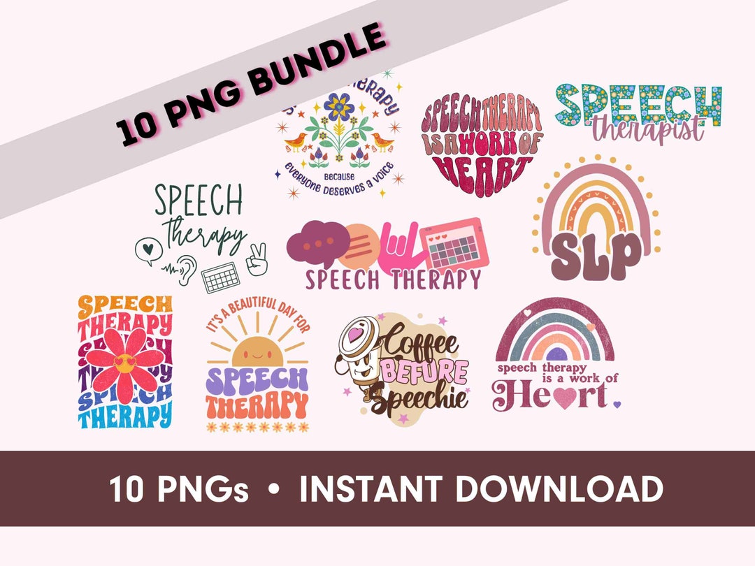 Speech Therapy PNG Bundle, SLP Speech Language Pathologist Shirt ...