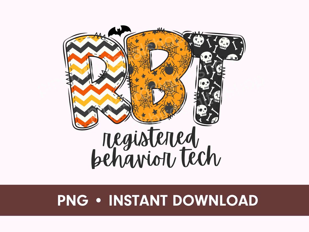 RBT Halloween Png, Fall Themed Registered Behavior Technician Png ...