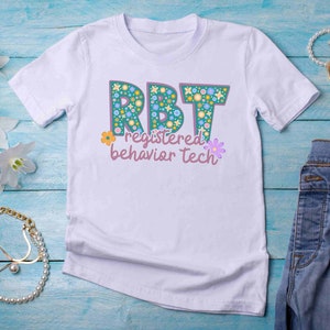 RBT Png, Spring Themed Registered Behavior Technician Png, Instant ...