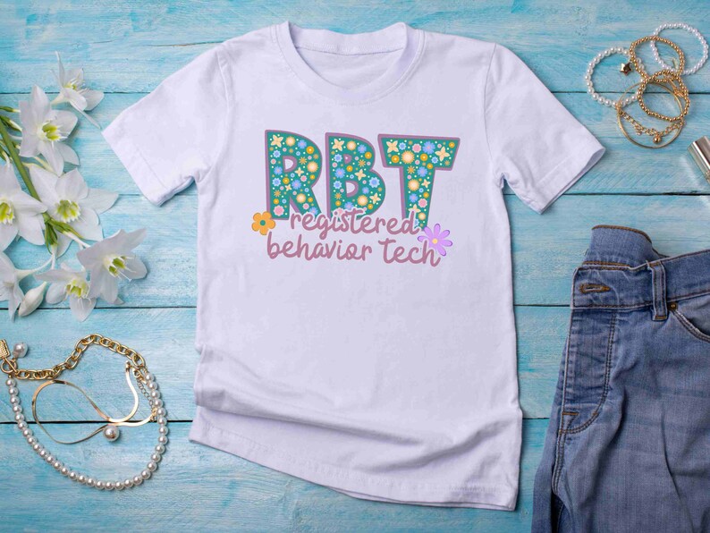 RBT Png, Spring Themed Registered Behavior Technician Png, Instant ...