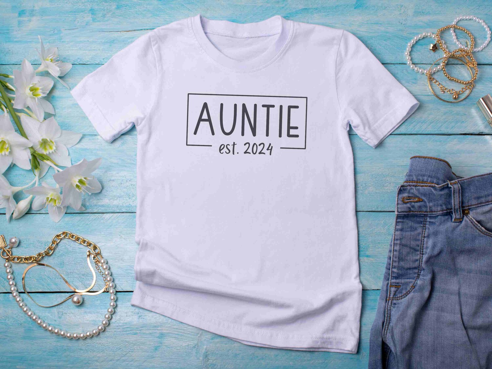 Auntie Est 2024 PNG, Favorite Aunt PNG, Pregnancy Announcement to Aunt ...