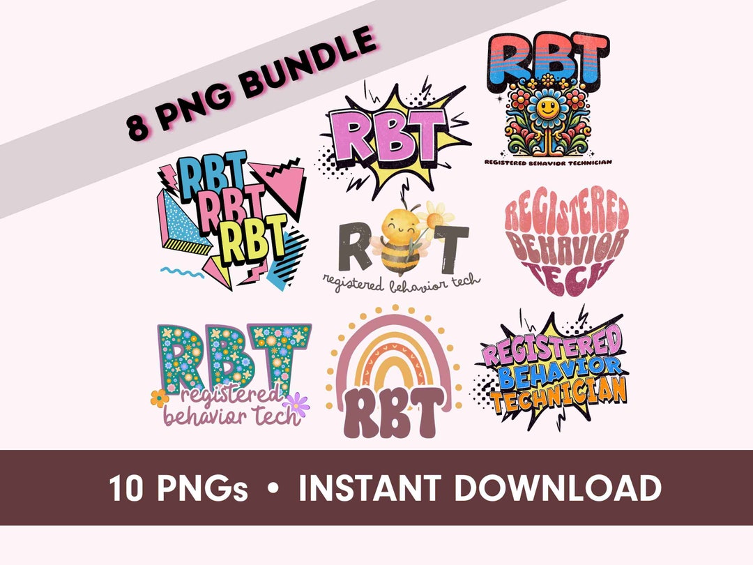 RBT PNG Bundle, Registered Behavior Technician Png, Sublimation Instant ...