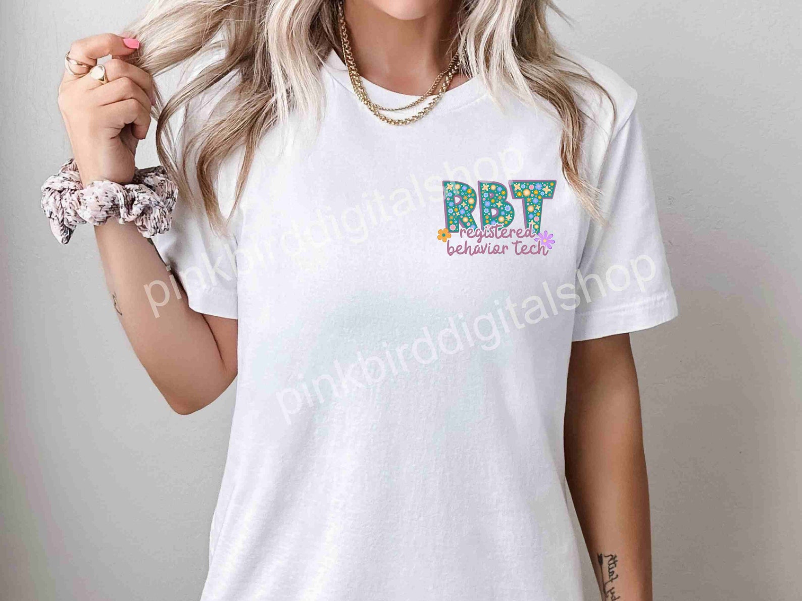 RBT Png, Spring Themed Registered Behavior Technician Png, Instant ...