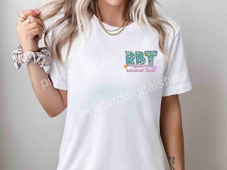 RBT Png, Spring Themed Registered Behavior Technician Png, Instant ...