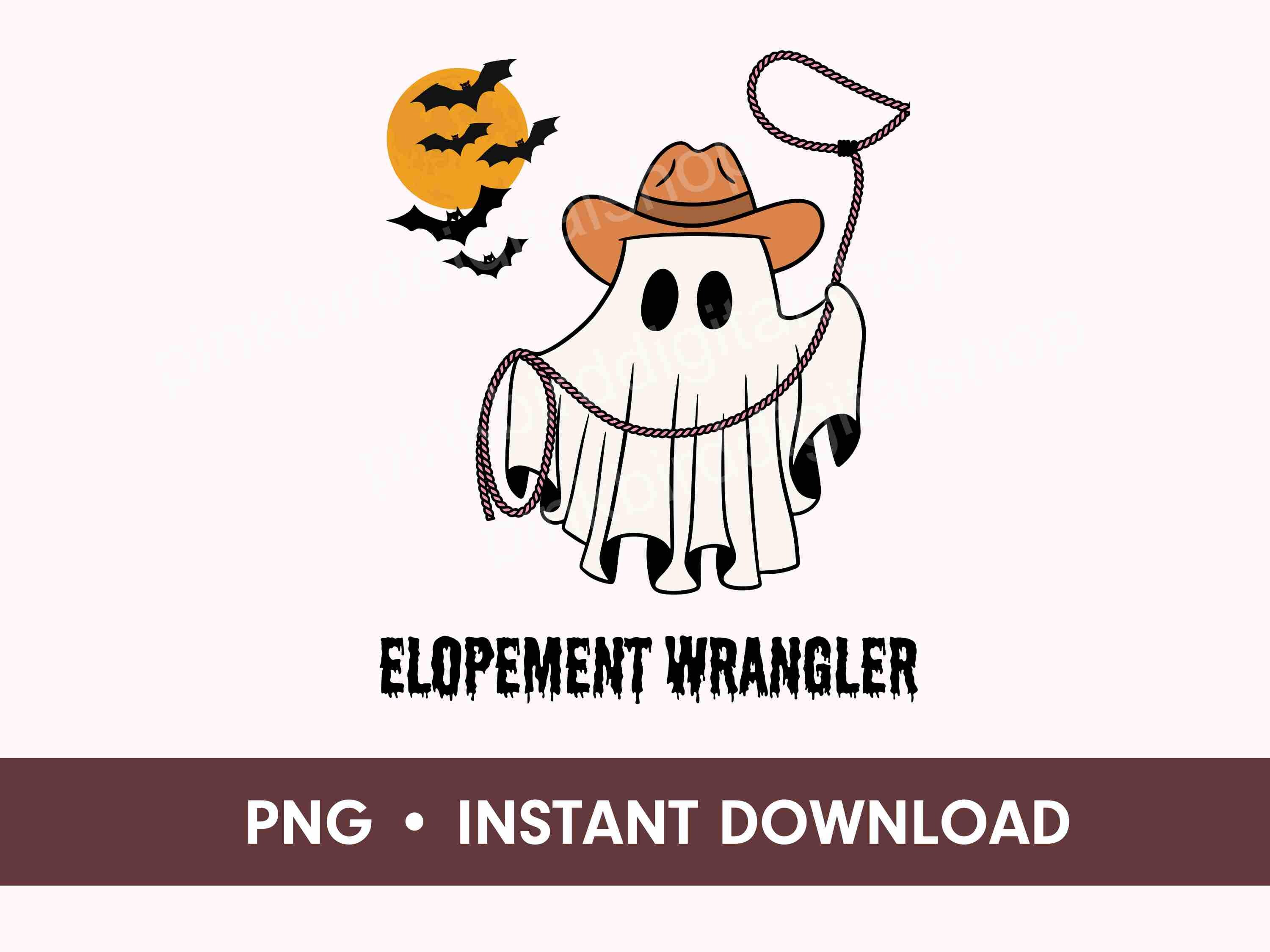 Halloween Elopement Wrangler Png, Western Ghost ABA Therapy Png, Gift ...