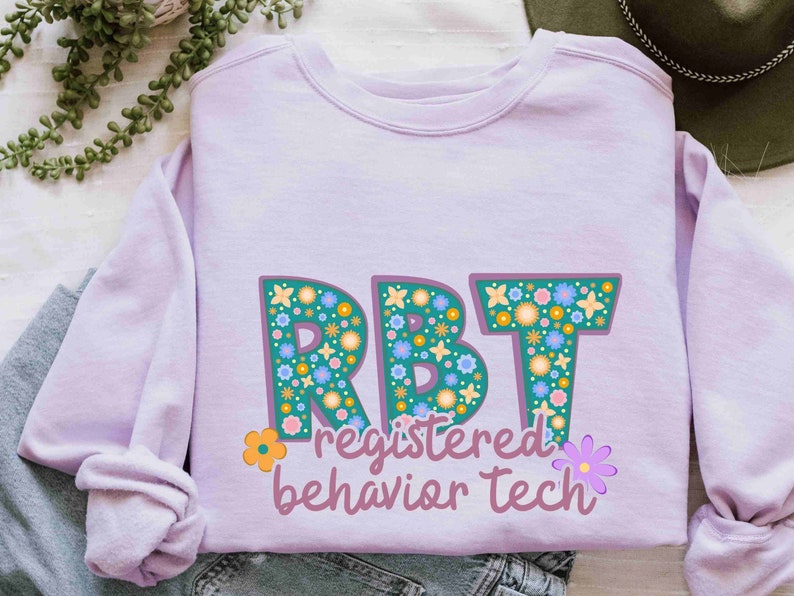 RBT Png, Spring Themed Registered Behavior Technician Png, Instant ...