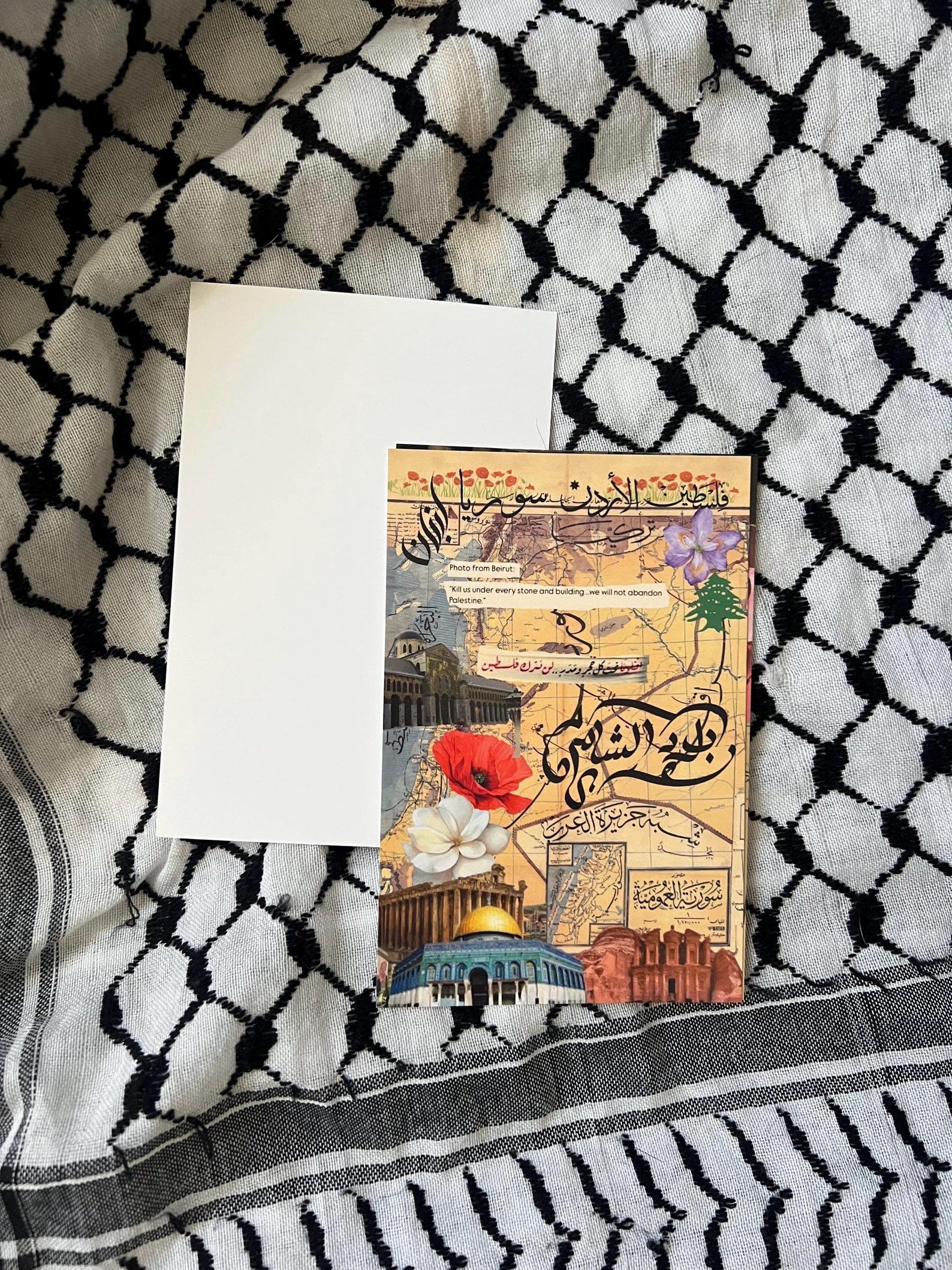 Bilad Al Sham Collage Postcard: Palestine, Jordan, Syria, Lebanon - Etsy