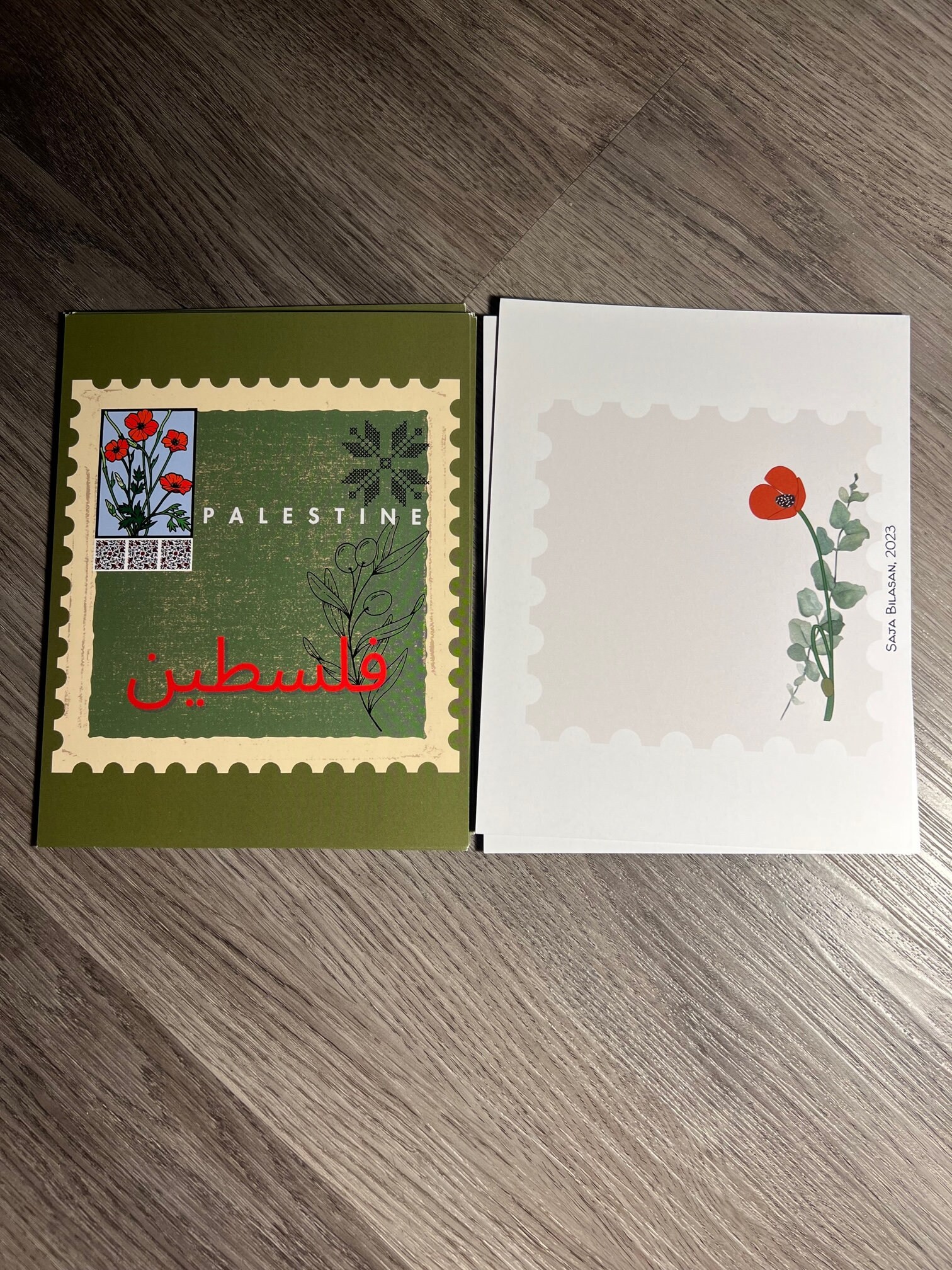 Palestine Stamp Postcards 5.5 X 7.1 in Matte Finish, Deluxe Paper - Etsy