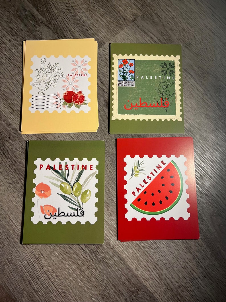 Palestine Stamp Postcards 5.5 X 7.1 in Matte Finish, Deluxe Paper - Etsy