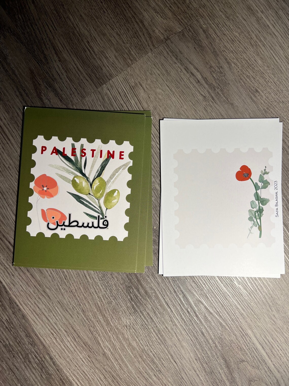 Palestine Stamp Postcards 5.5 X 7.1 in Matte Finish, Deluxe Paper - Etsy