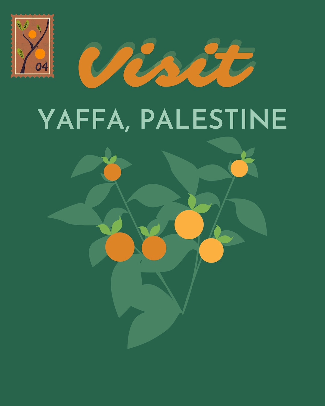 Visit Yaffa, Palestine - Travel Poster - Digital Download - Etsy