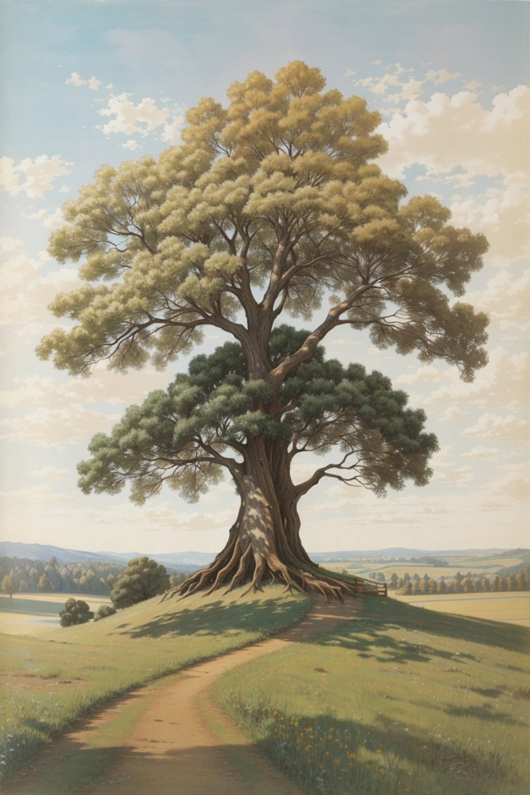 Digital Art | Printable Art | Tree With Road| Download - Etsy