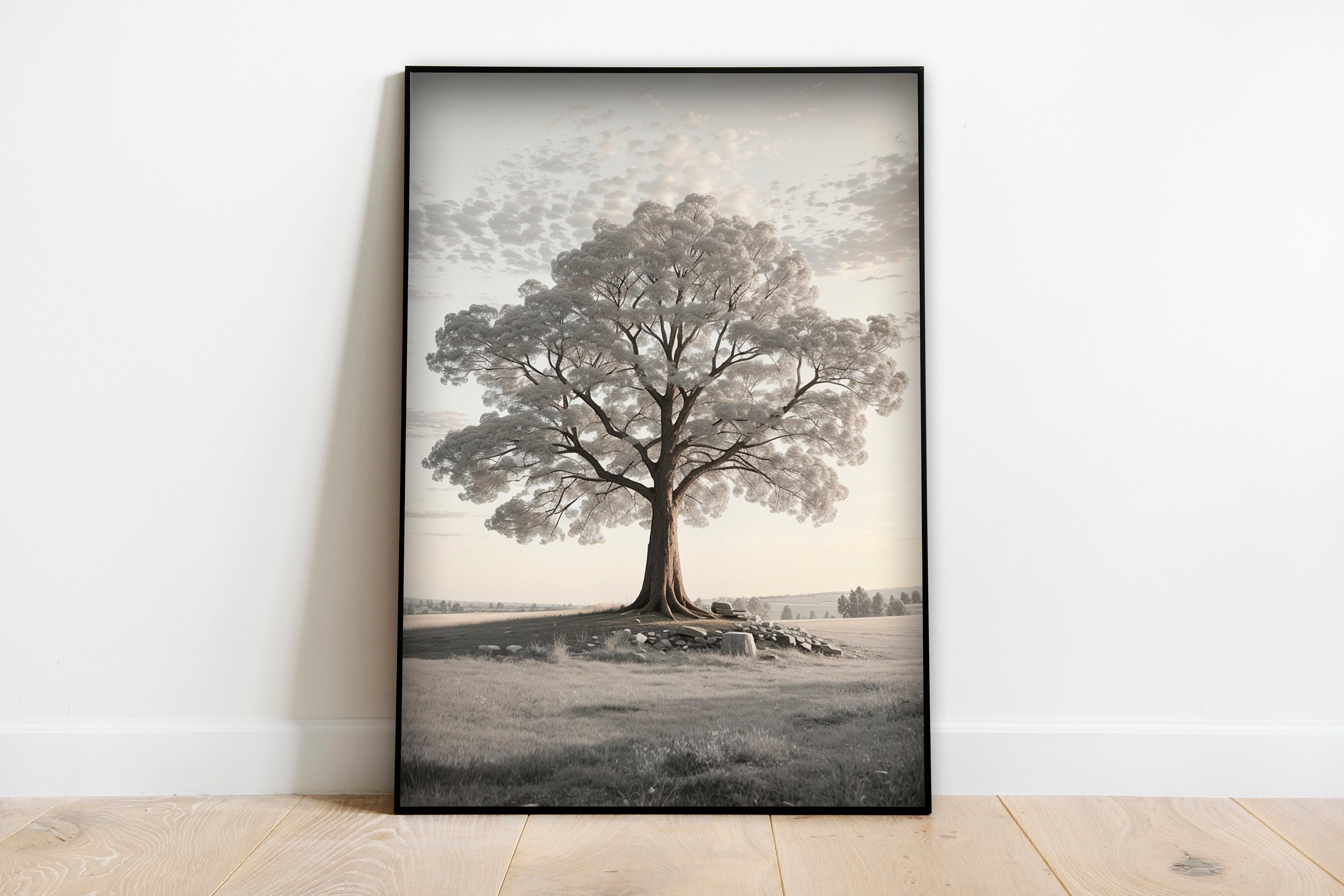 Digital Art | Printable Art | Tree in Winter | Download - Etsy