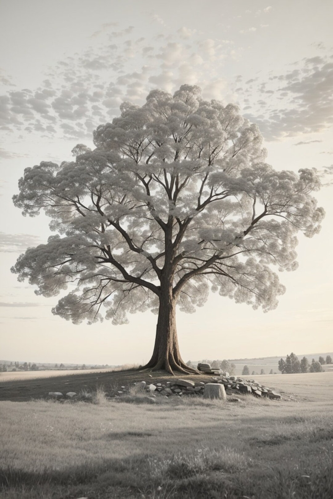 Digital Art | Printable Art | Tree in Winter | Download - Etsy