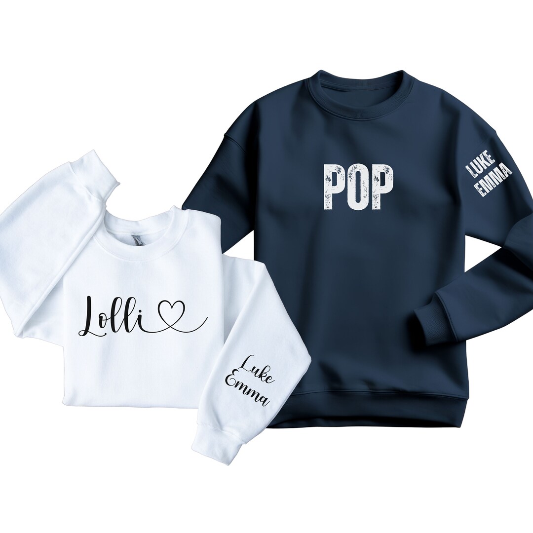 Lolli and Pops Shirts With Grandkids Names, Personalized Lolli and Pop ...