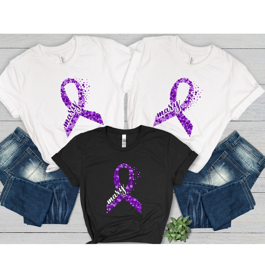 Pancreatic Cancer Team Shirts, Personalized Cancer Support Squad ...