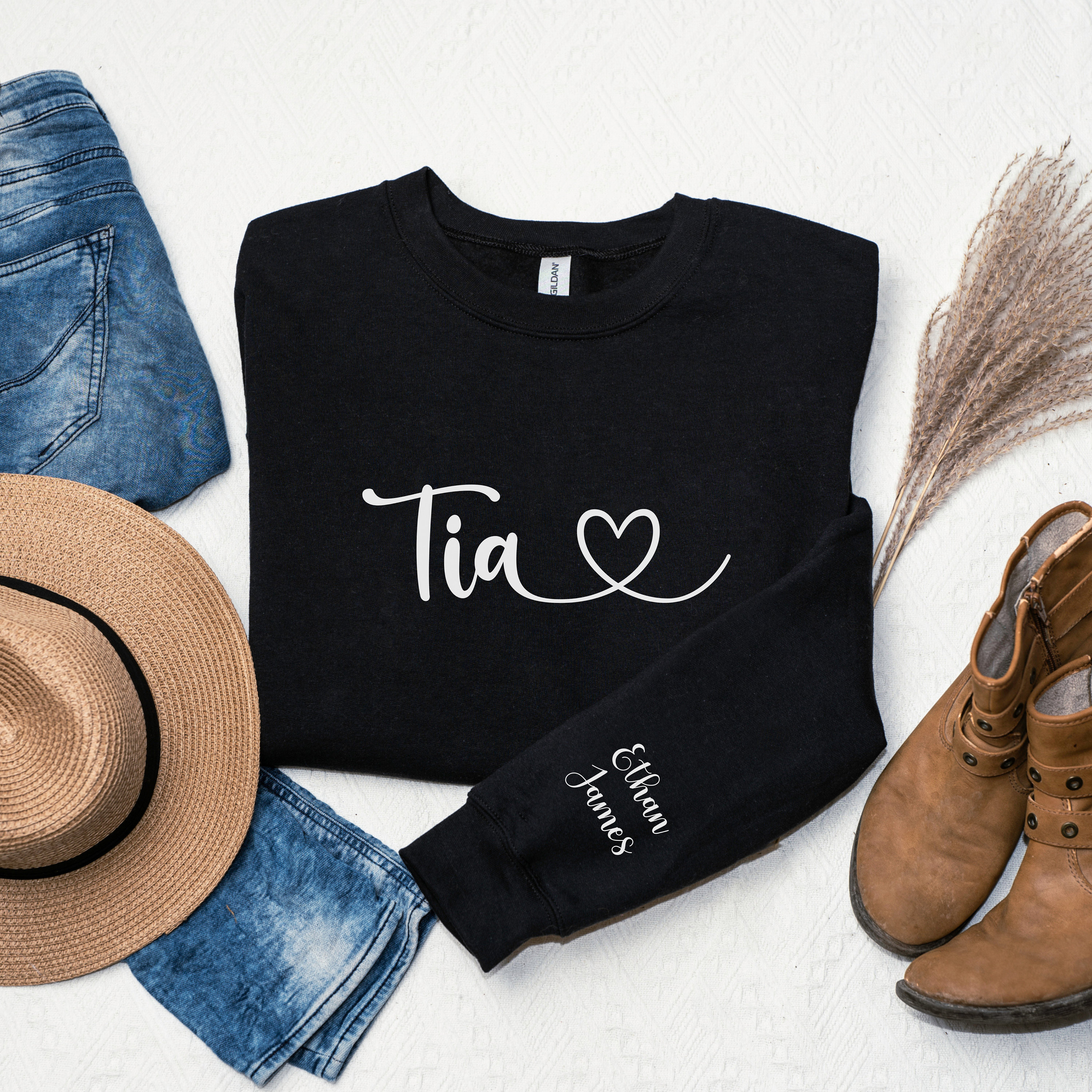 Tia Sweatshirt Personalized, Custom Tia Shirt With Names, Sleeve ...