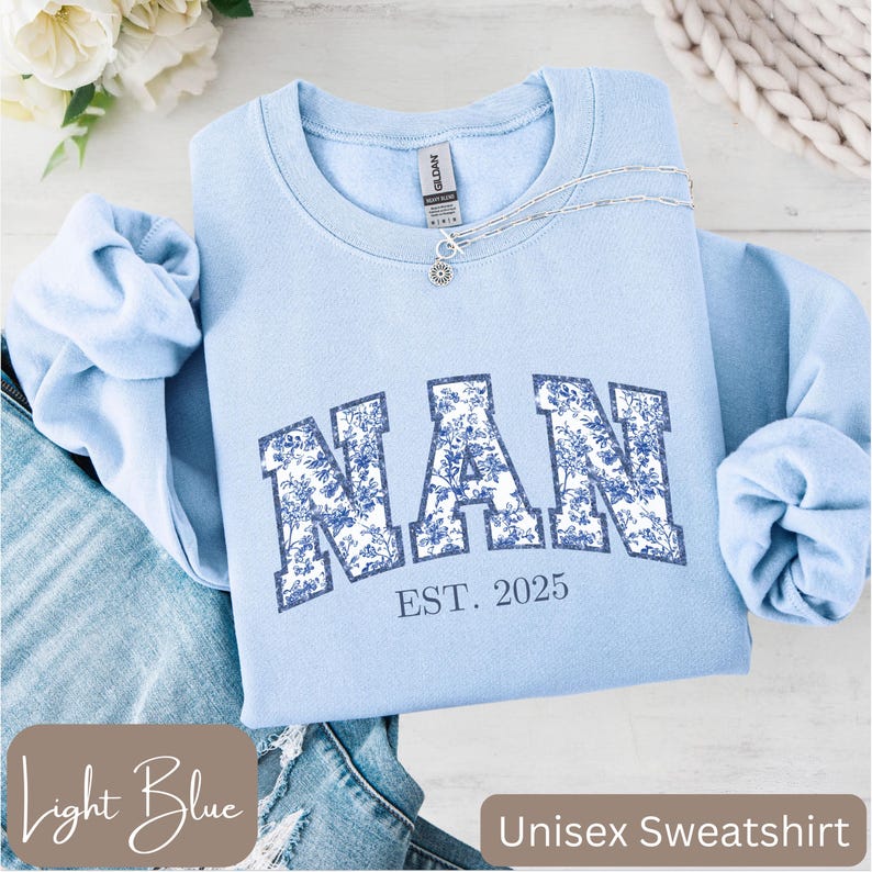 Floral Nan Shirt, Toile De Jouy Shirt, Feminine Nan Shirts, Nan Mothers ...