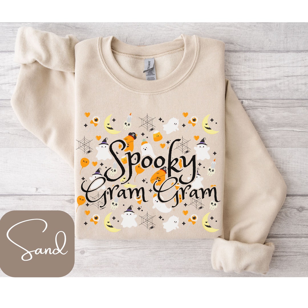 Spooky Gram Gram Sweatshirt, Gram Gram Halloween Shirt, V-neck, Long ...